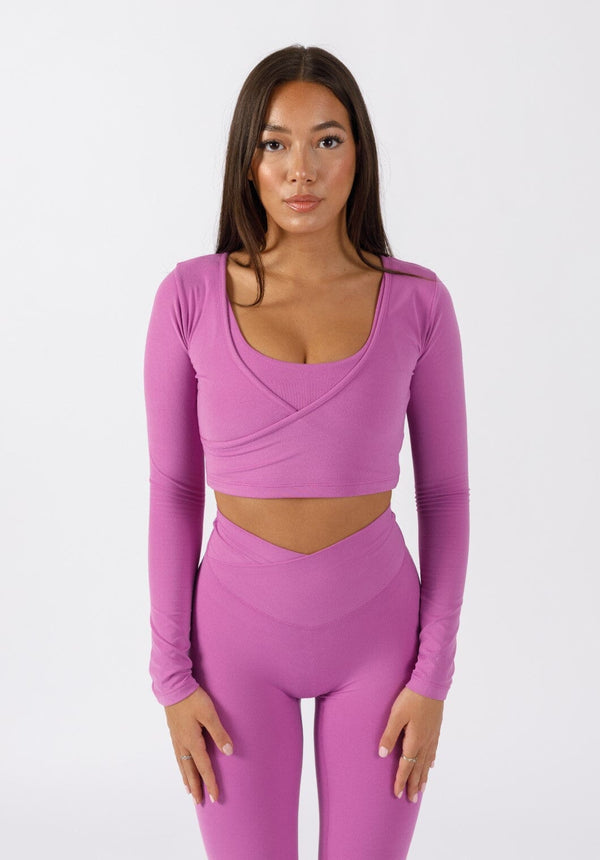 AirSilk Long Sleeve Wrap Crop Vertigo - Paragon Fitwear