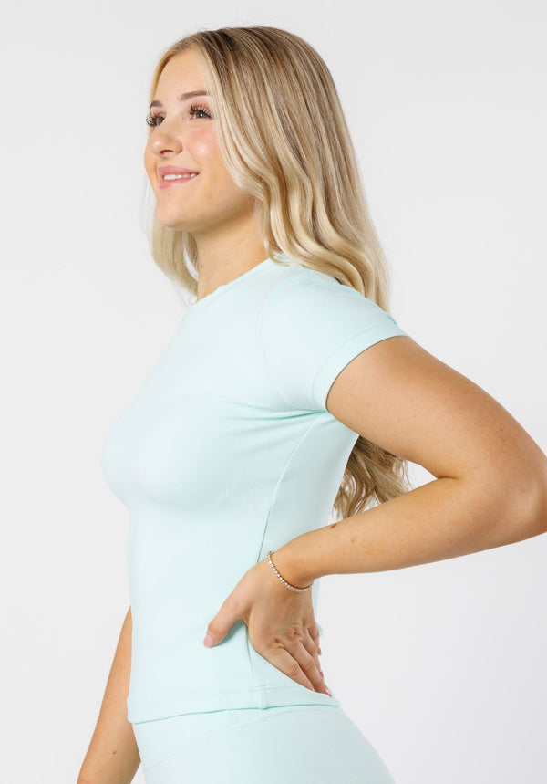 Reluna™ Full Length Short Sleeve Top Pale Jade - Paragon Fitwear