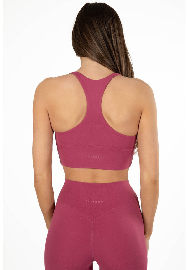 Reluna Ruched Bra Raspberry - Paragon Fitwear